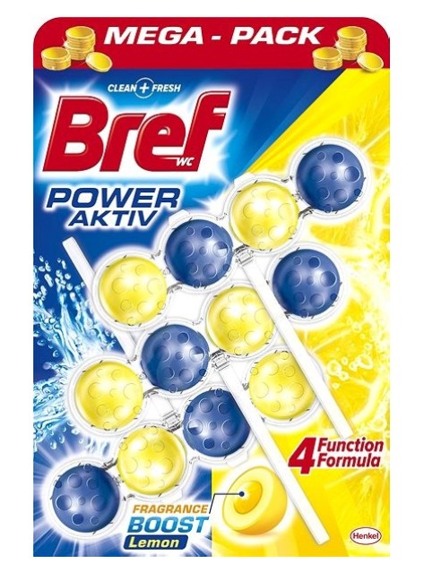 BREF Power Aktiv Lemon WC blok 3 x 50 g | alfachem.cz